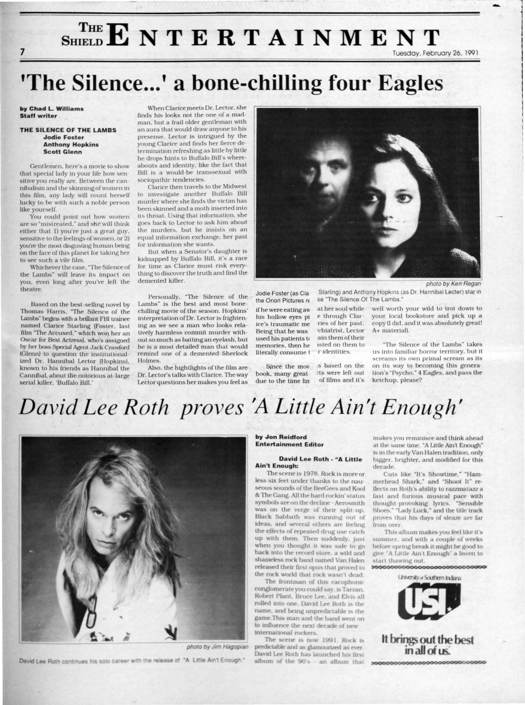 "The Shield" Student Newspaper (1991-02-26)