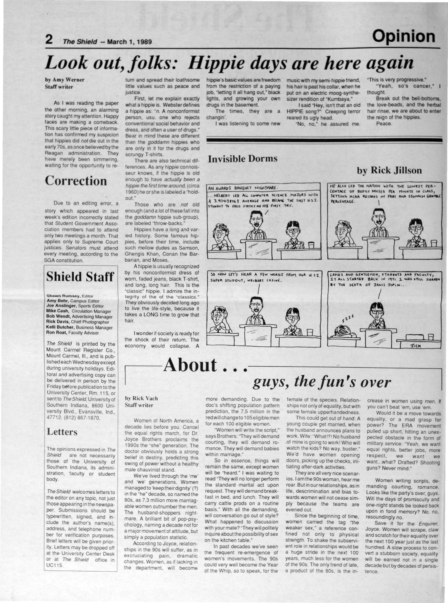 "The Shield" Student Newspaper (1989-03-01)