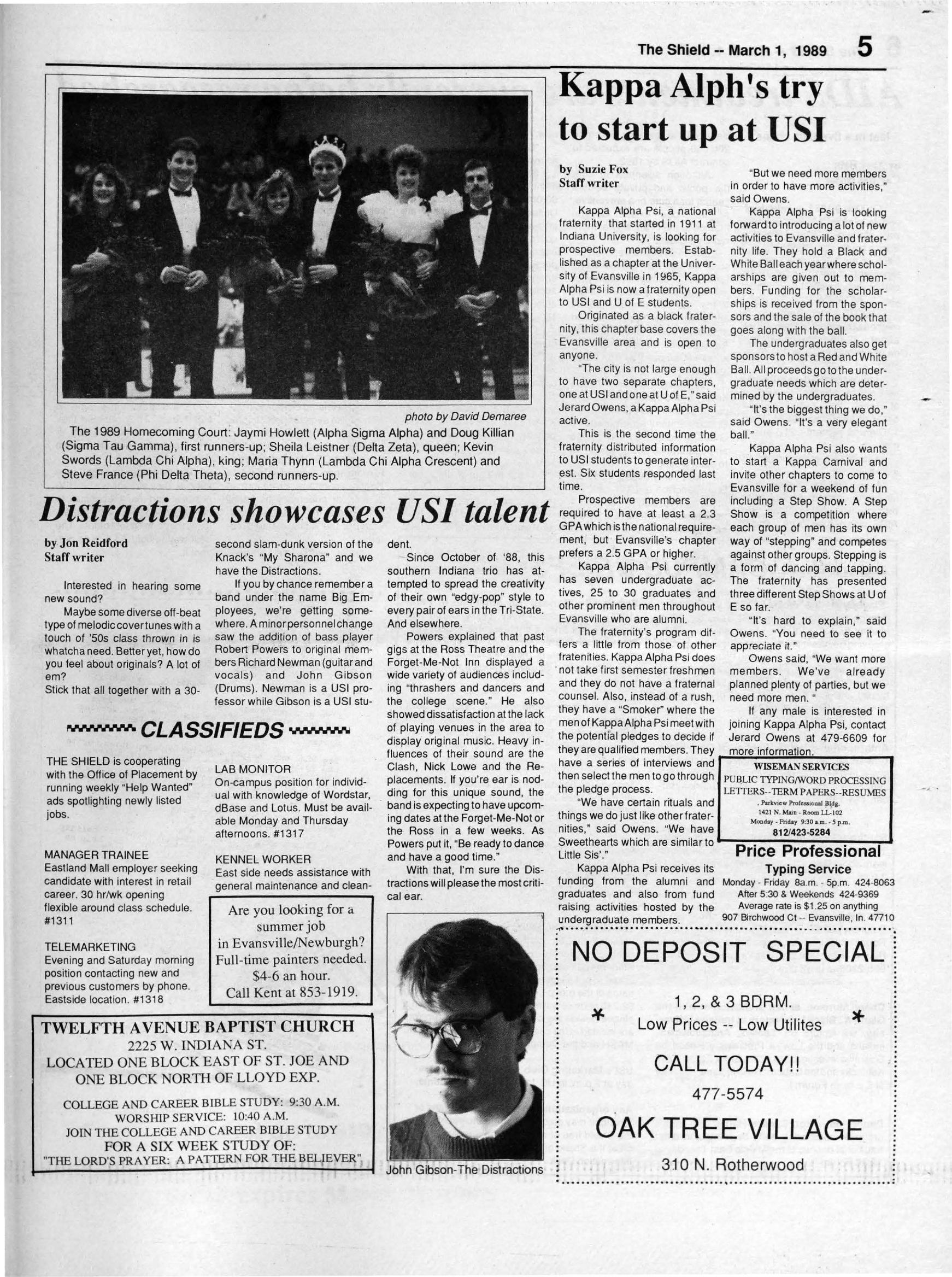"The Shield" Student Newspaper (1989-03-01)